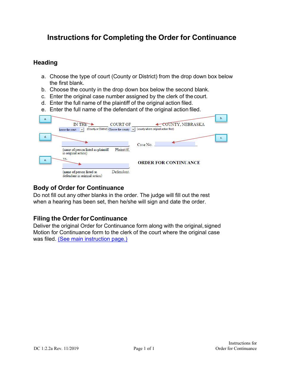Download Instructions for Form DC1:2.2 Order for Continuance PDF ...