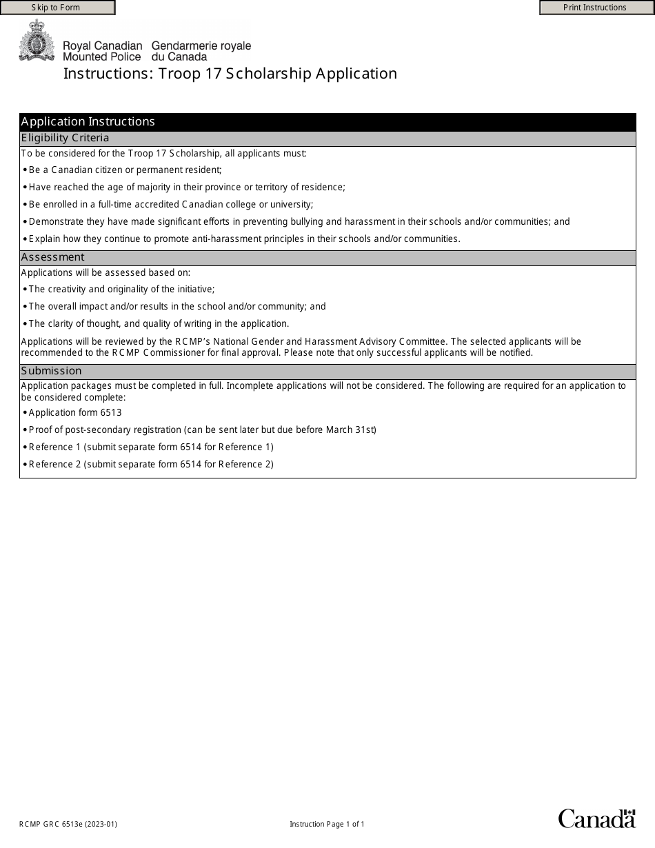 Form RCMP GRC6513 - Fill Out, Sign Online and Download Fillable PDF ...