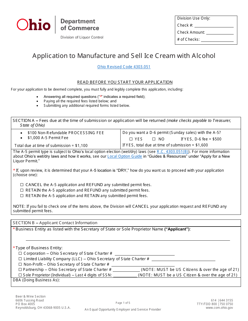 Form LIQ-17-014 - Fill Out, Sign Online and Download Fillable PDF, Ohio ...