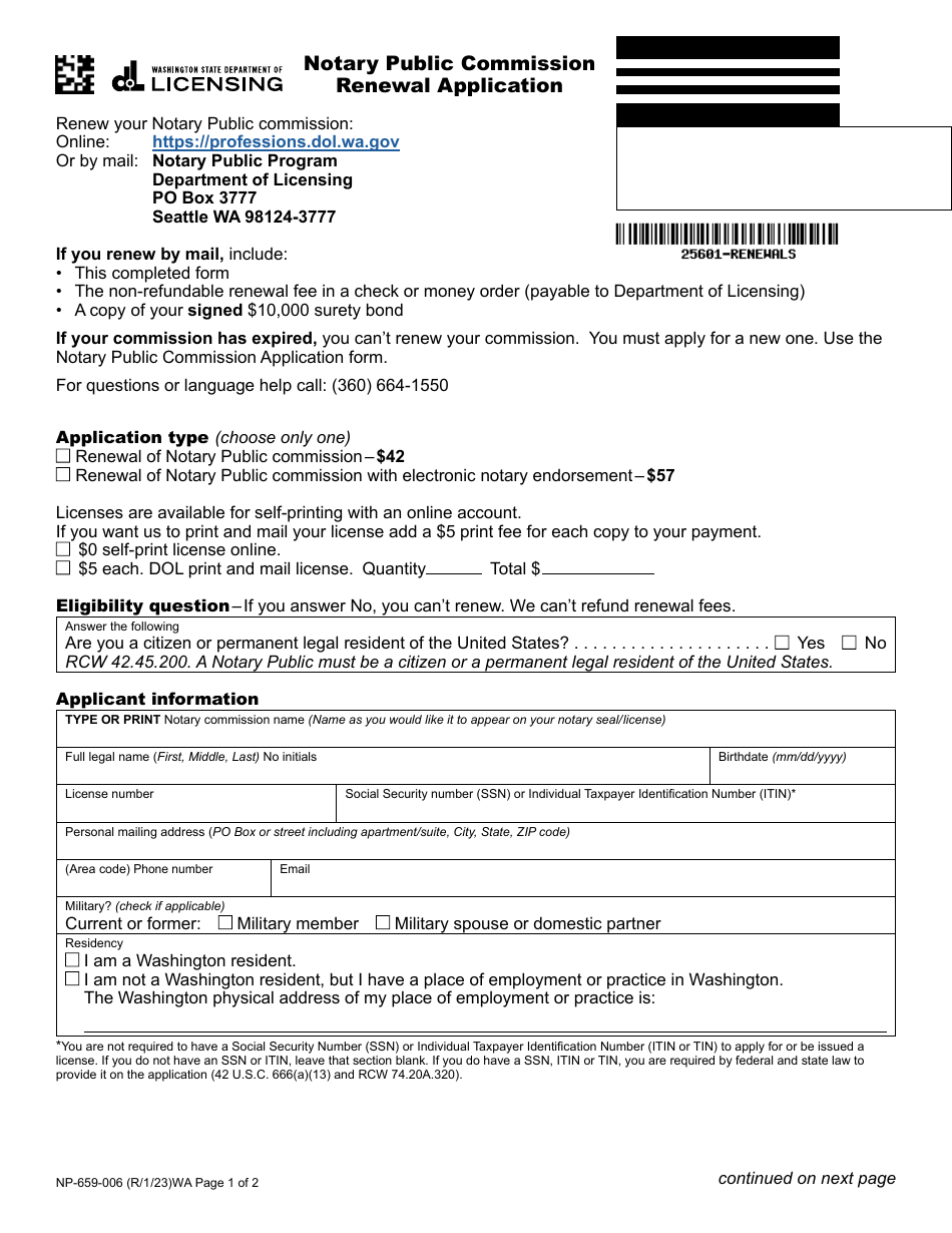Form NP-659-006 Download Fillable PDF or Fill Online Notary Public ...