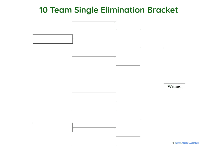 Single Elimination Templates PDF Download Fill And Print For Free