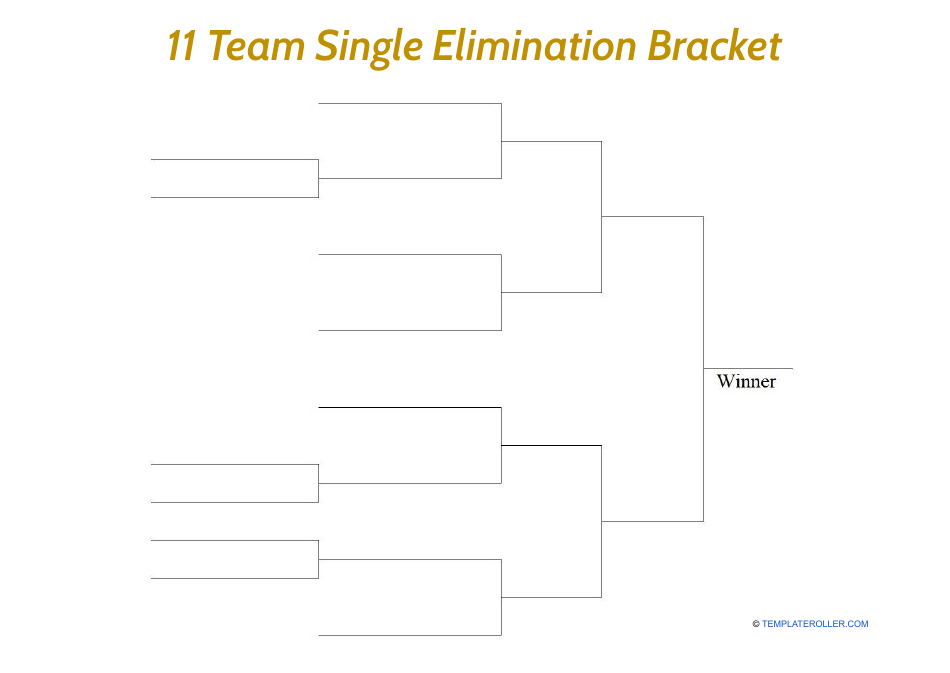 11 Team Single Elimination Bracket Download Printable PDF | Templateroller