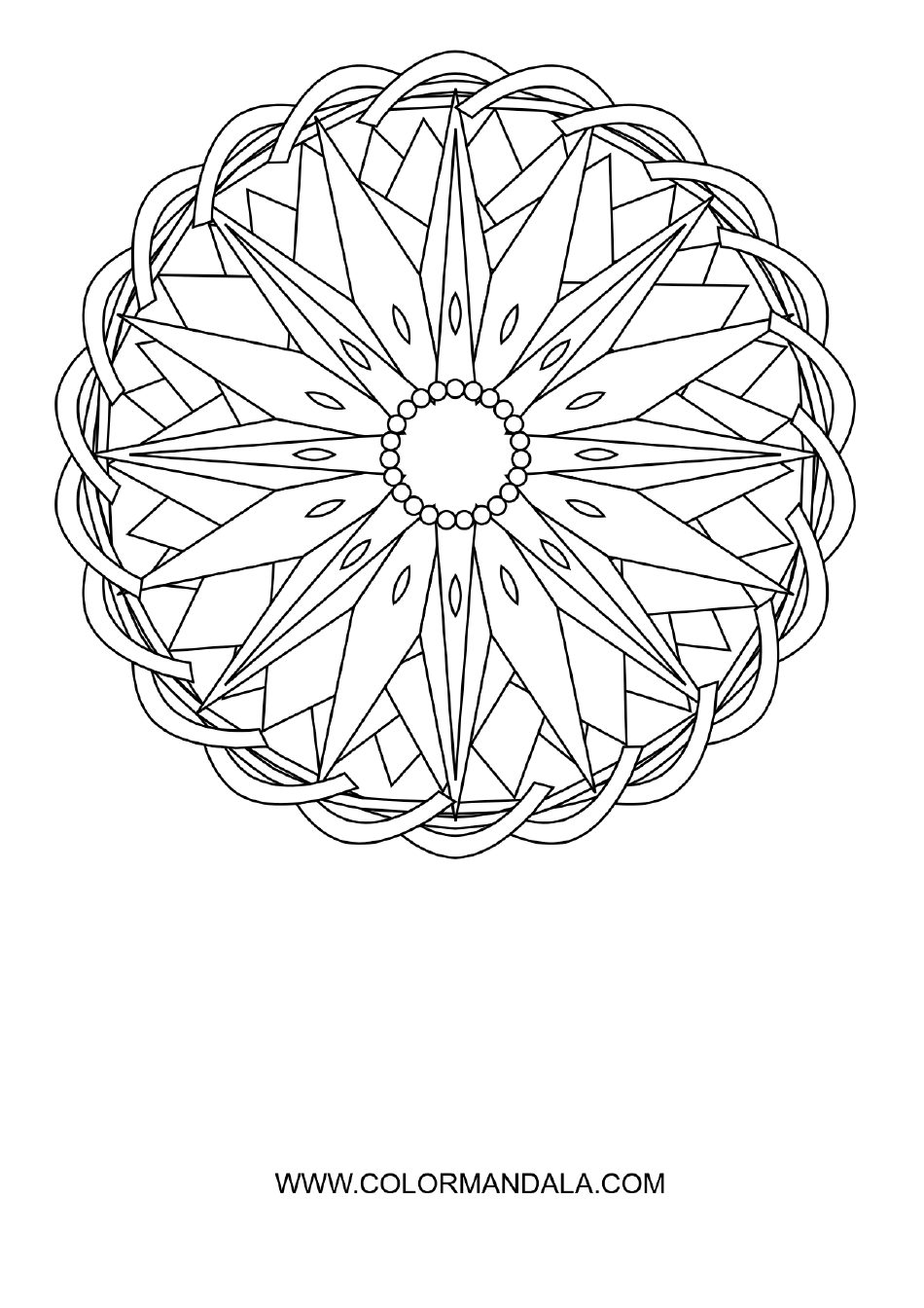 Simple Flower Mandala Coloring Sheet Download Printable PDF ...