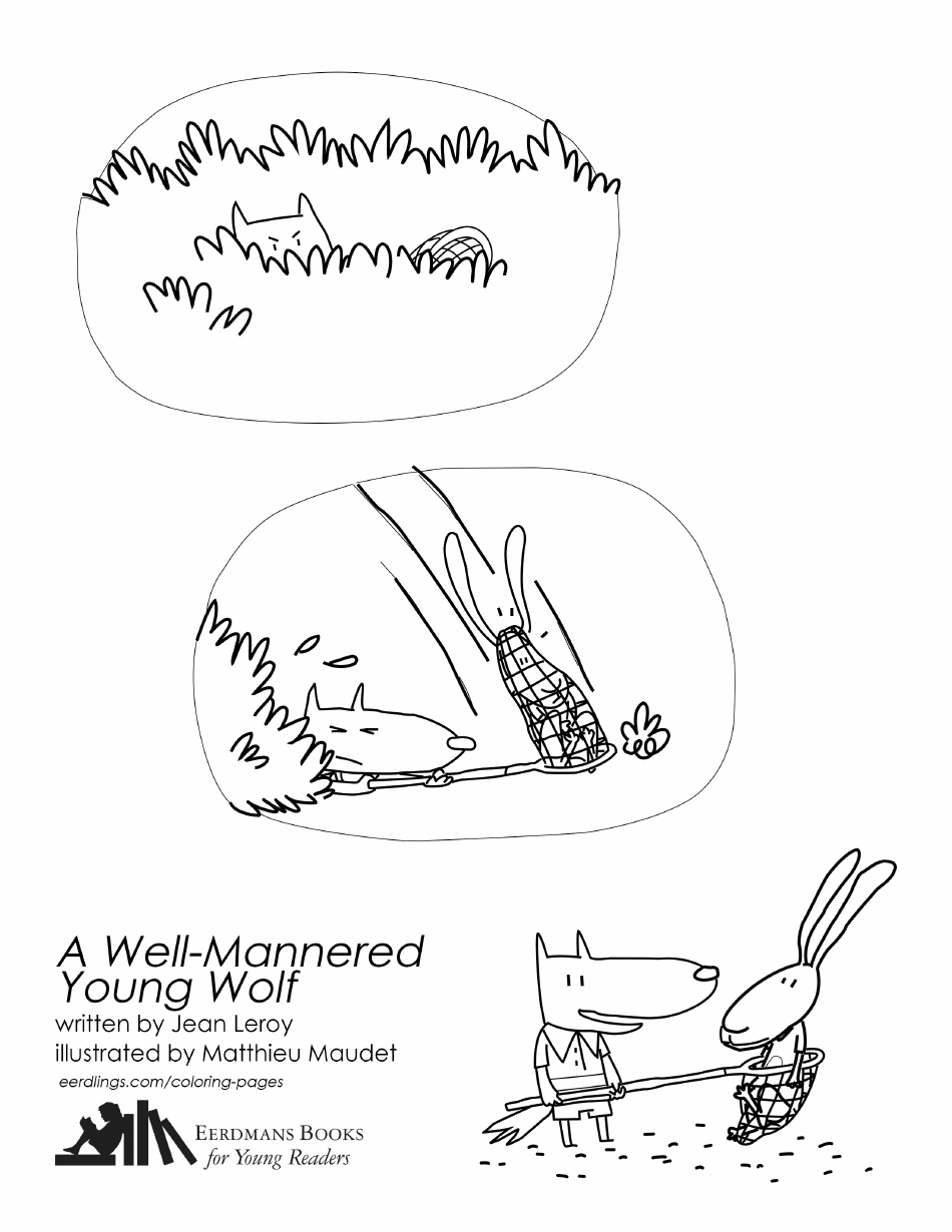 Well-Mannered Wolf Coloring Page Download Printable PDF | Templateroller