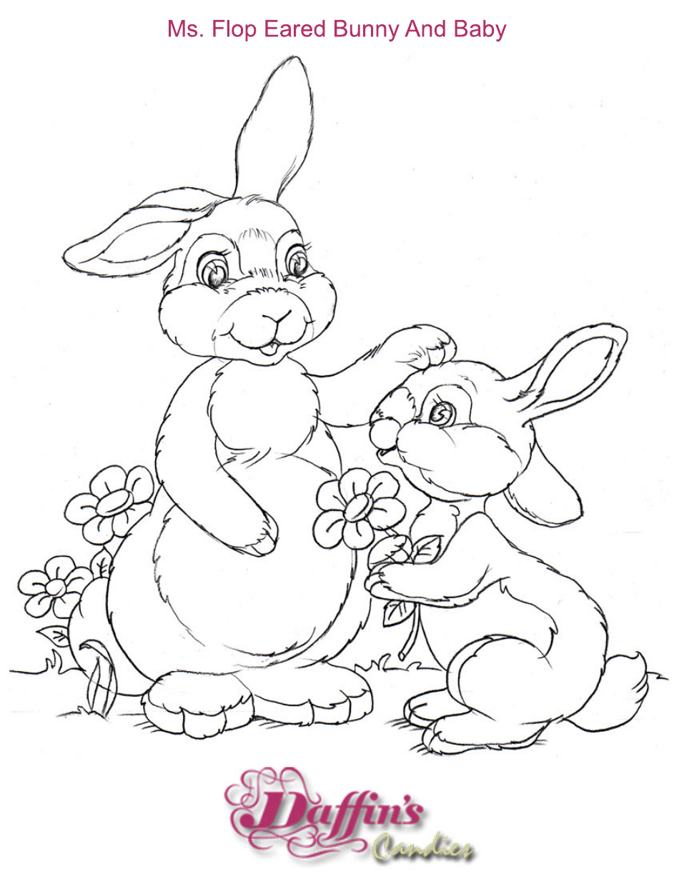Bunnies Coloring Sheet Download Printable PDF | Templateroller