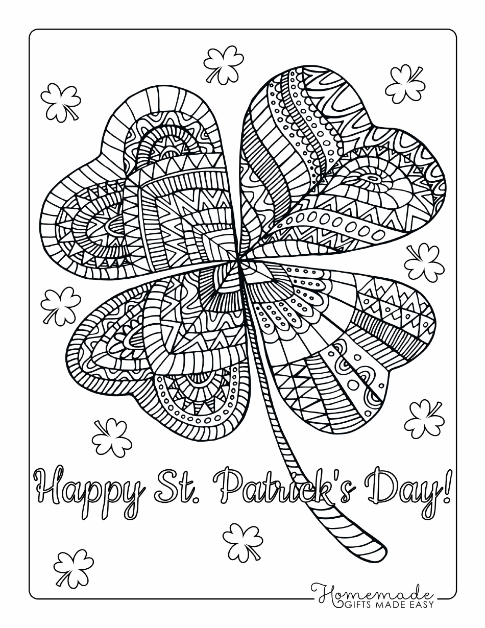 St. Patrick's Day Shamrock Mandala Coloring Page Download Printable PDF ...