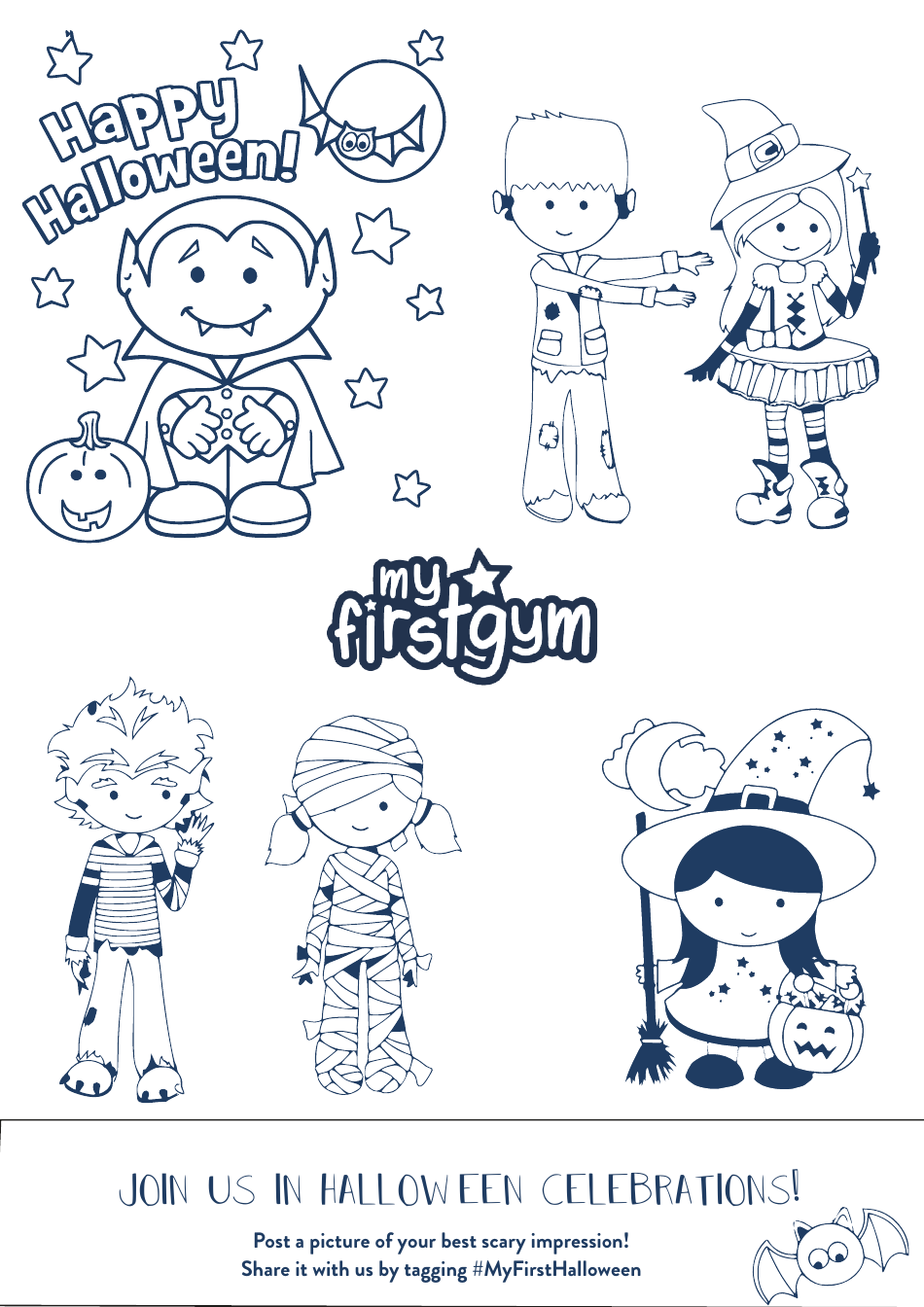 Halloween Celebrations Coloring Page Download Printable PDF ...