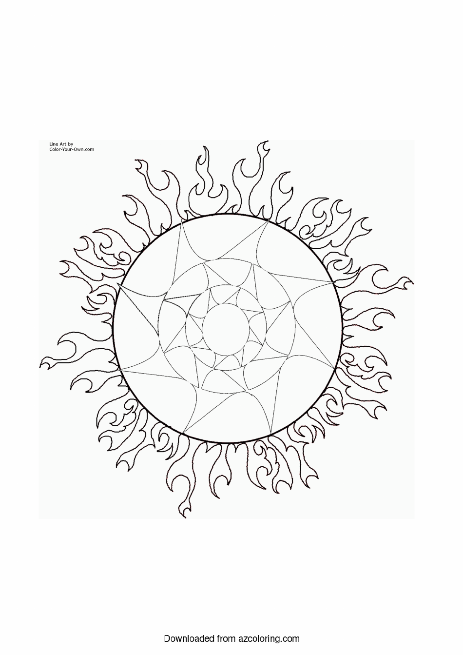 The Sun Coloring Page Download Printable PDF | Templateroller