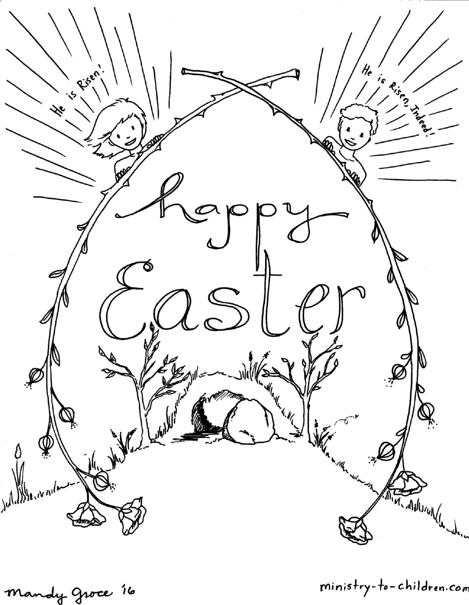 Easter Coloring Page - He Is Risen Download Printable PDF | Templateroller