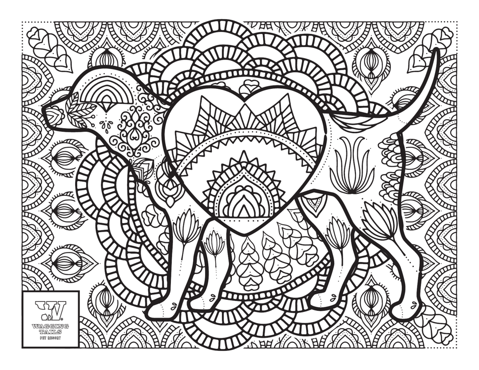 Dog Mandala Coloring Page Download Printable PDF | Templateroller