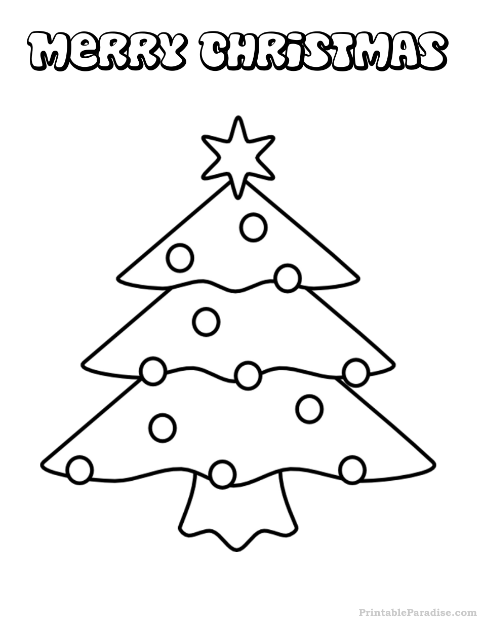 Merry Christmas Coloring Page - Christmas Tree Download Printable PDF ...