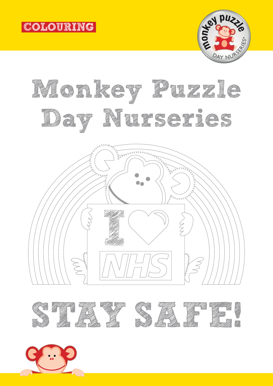 Nhs Coloring Page - Monkey Download Printable PDF | Templateroller