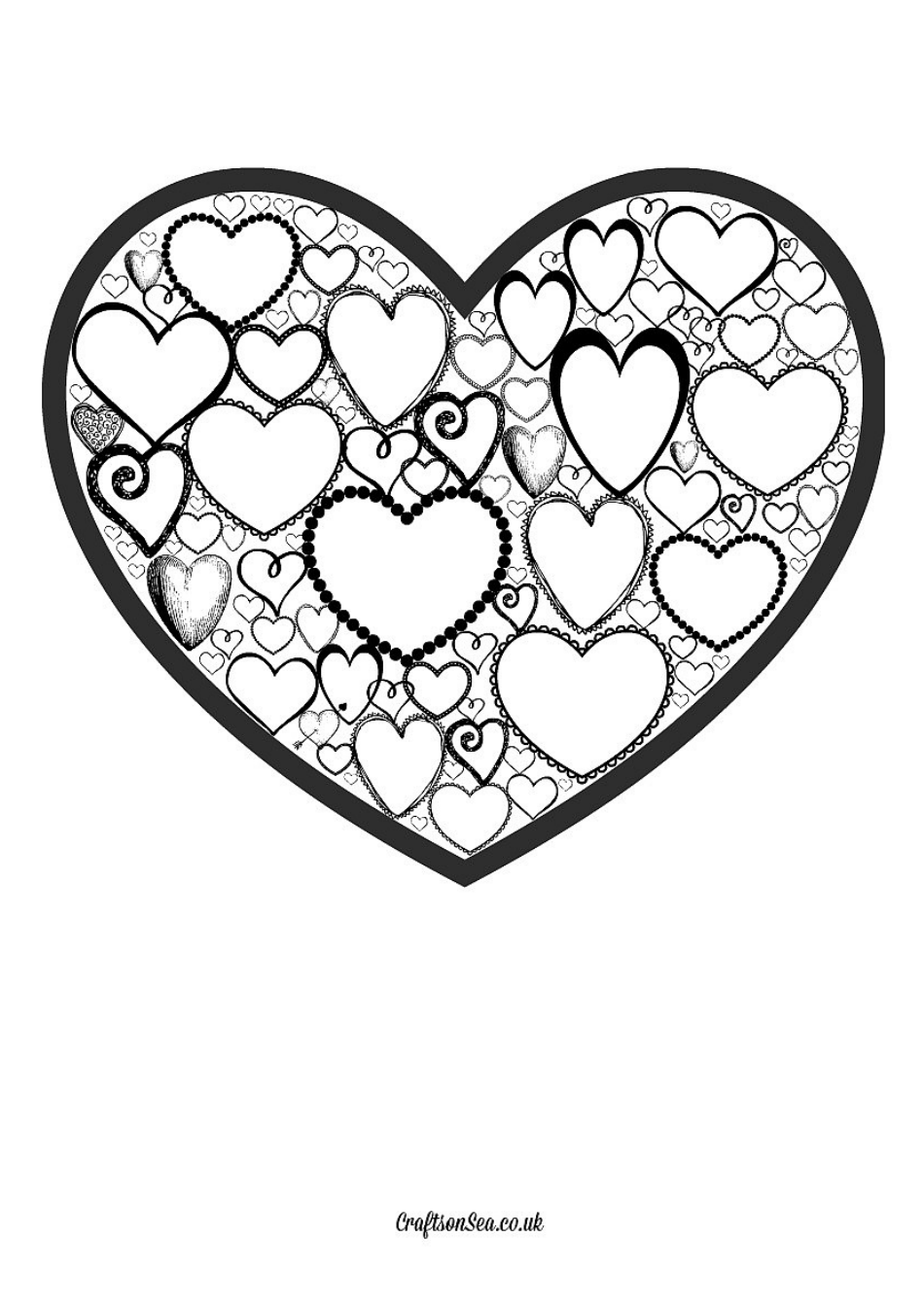 Heart of Hearts Coloring Page Download Printable PDF | Templateroller