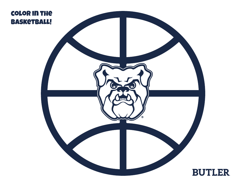 Basketball Coloring Page - Butler Download Printable PDF | Templateroller