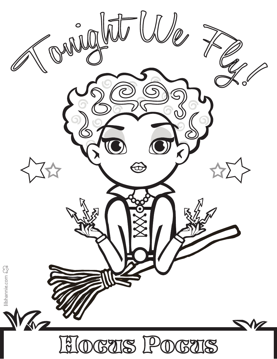 Hocus Pocus Witch Coloring Page Download Printable PDF | Templateroller