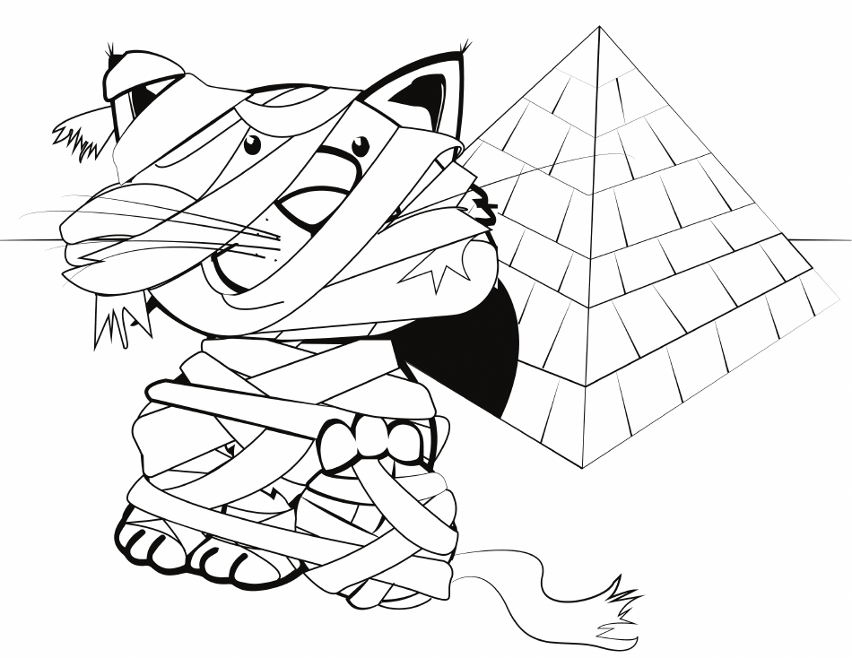 Cat Mummy Coloring Page Download Printable PDF | Templateroller
