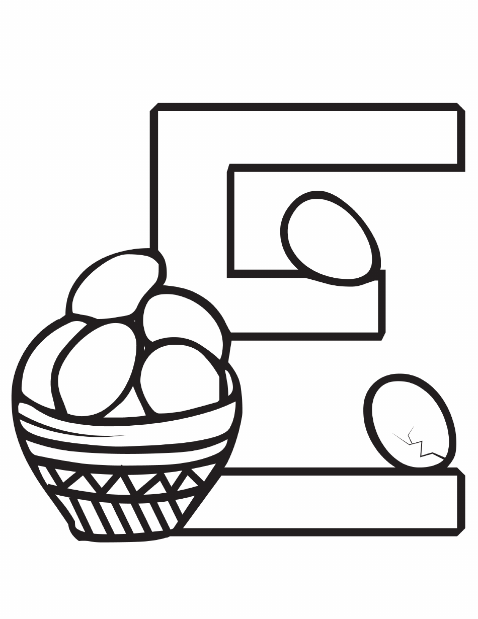 Alphabet Coloring Page - Egg Download Printable PDF | Templateroller
