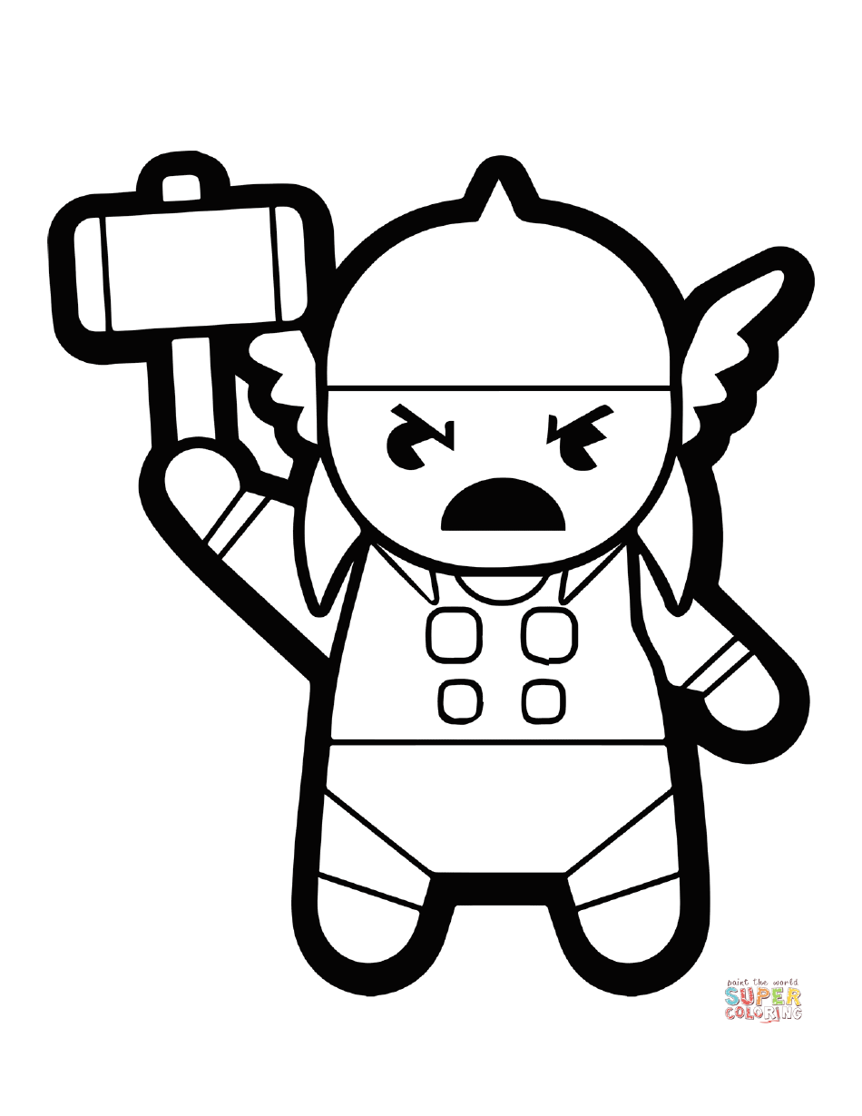 Thor Coloring Page Download Printable PDF | Templateroller