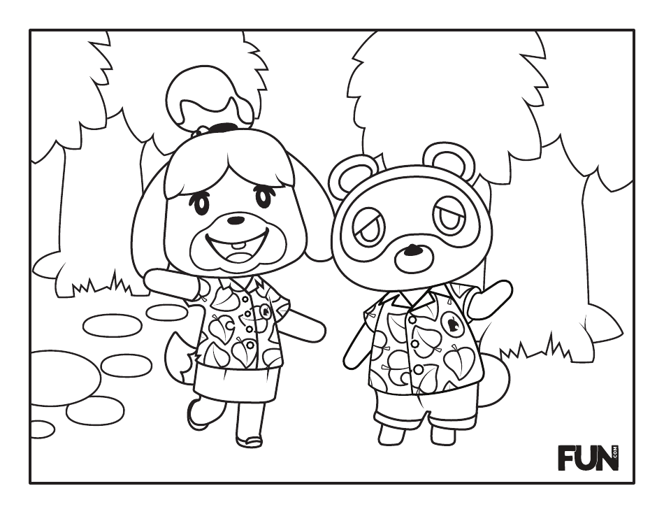 Animal Crossing New Horizons Coloring Page Download Printable PDF ...