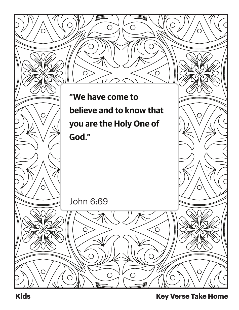 The Holy One of God Coloring Page Download Printable PDF | Templateroller