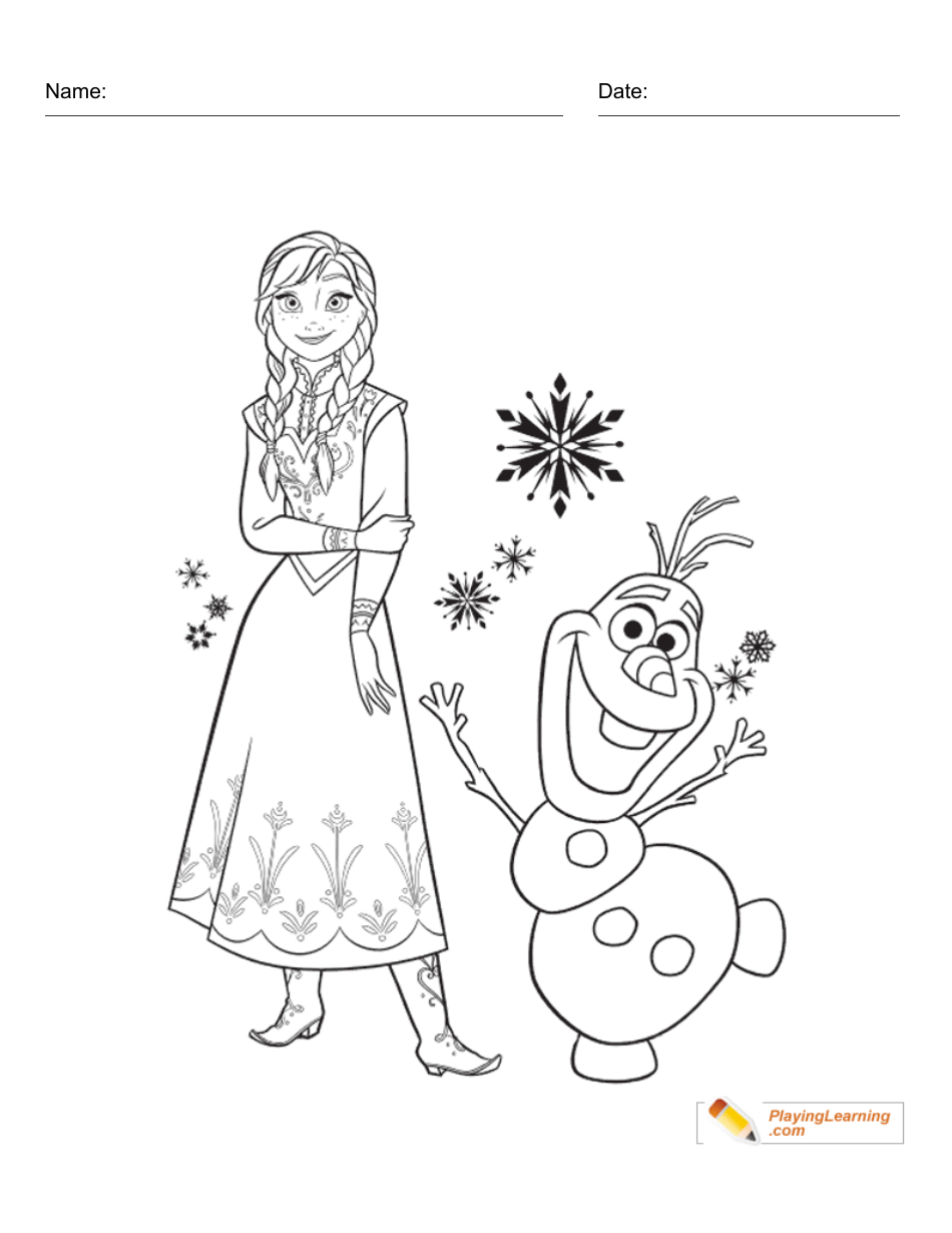 Frozen Coloring Page - Anna and Olaf Download Printable PDF ...