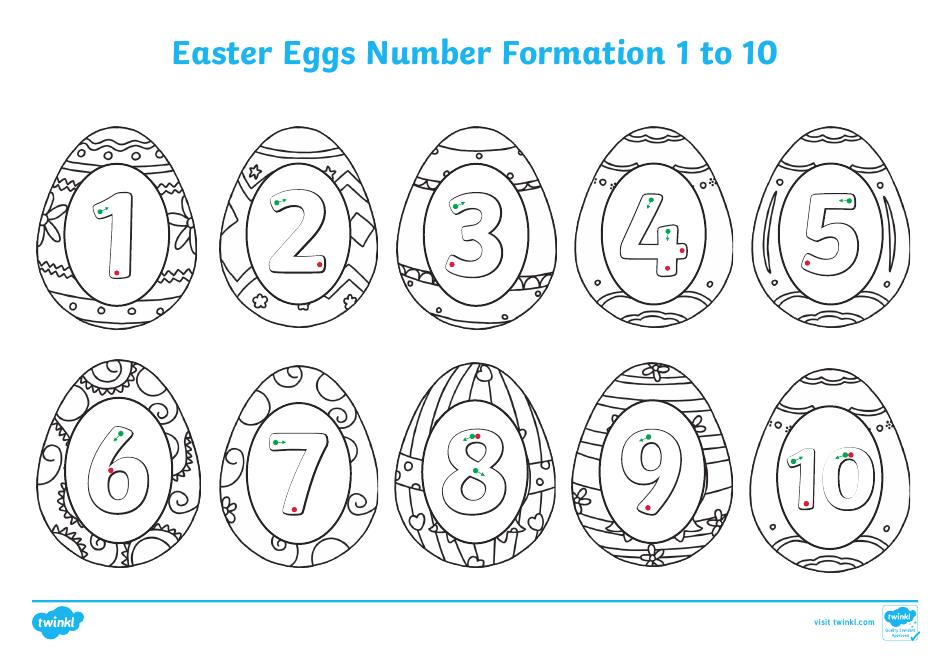 Easter Eggs Number Formation Coloring Page Download Printable PDF ...