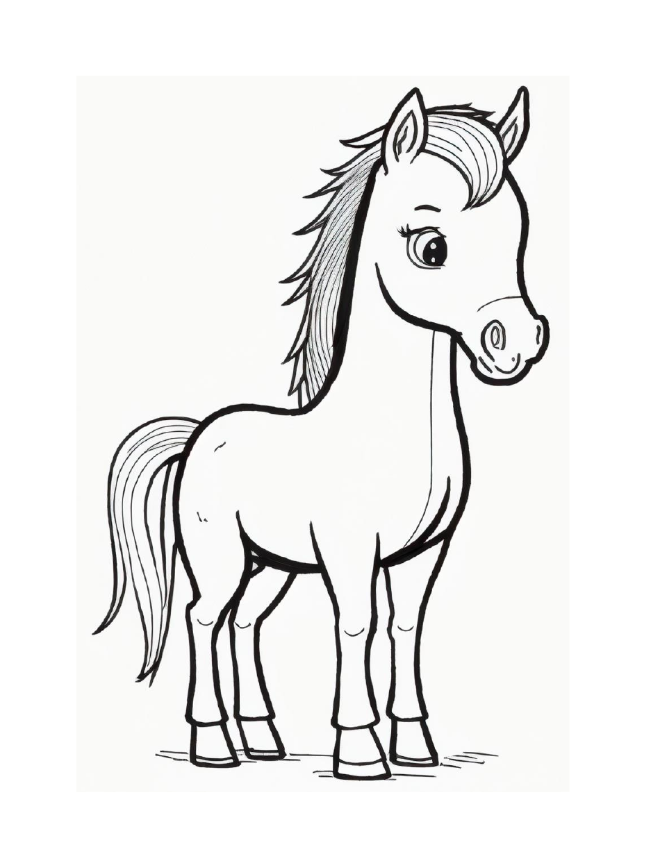 Young Pony Coloring Page Download Printable PDF | Templateroller