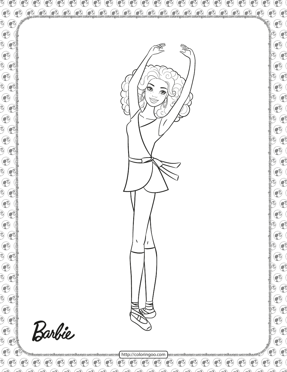 Barbie Glam Boho Doll Coloring Pages Download Printable PDF ...