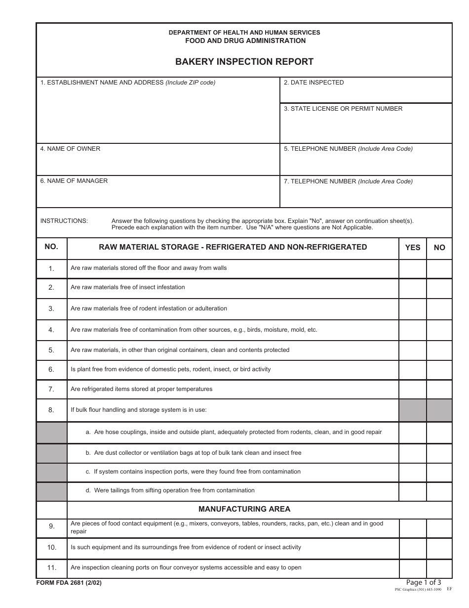 Form FDA2681 - Fill Out, Sign Online and Download Fillable PDF ...