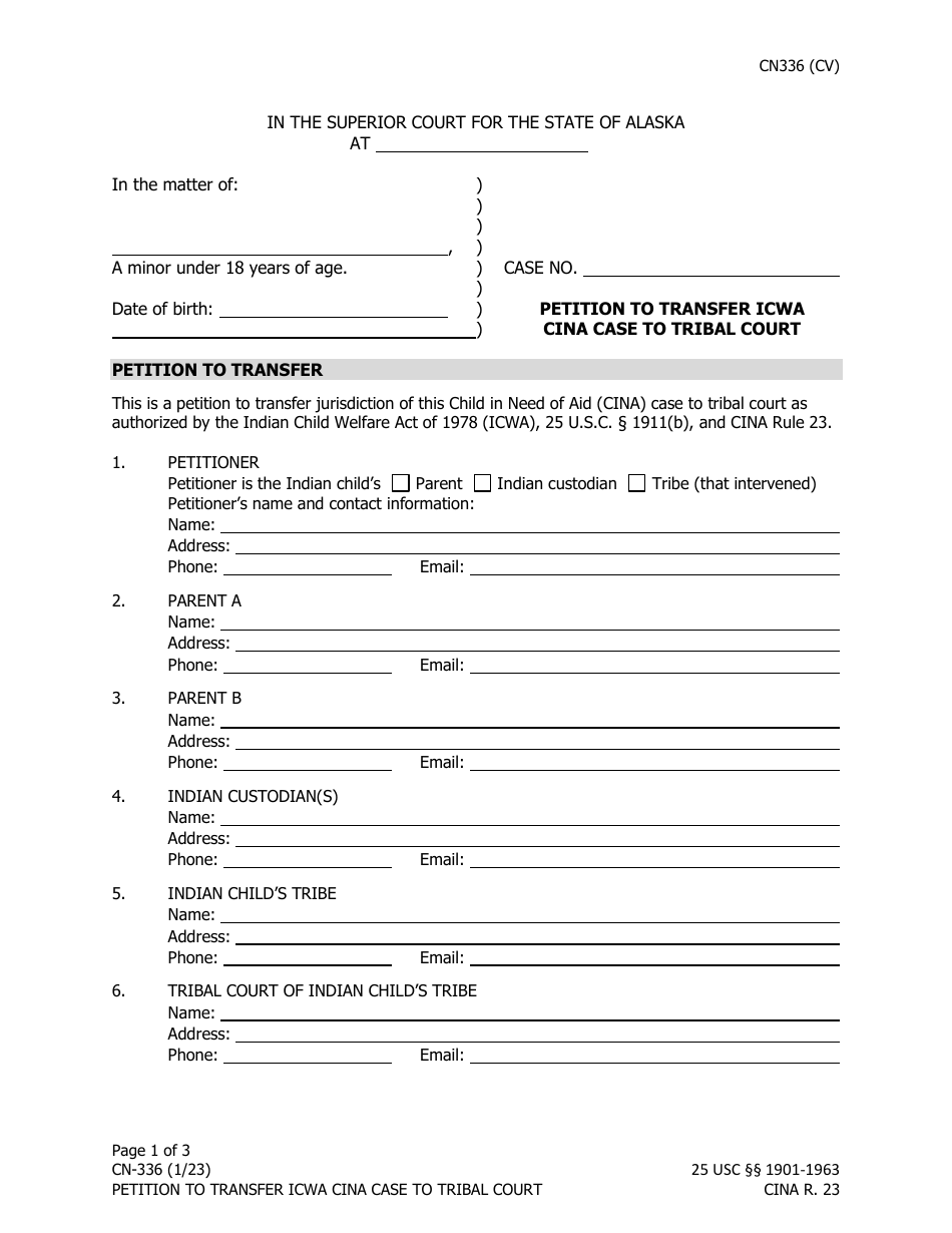 Form CN-336 - Fill Out, Sign Online and Download Fillable PDF, Alaska ...