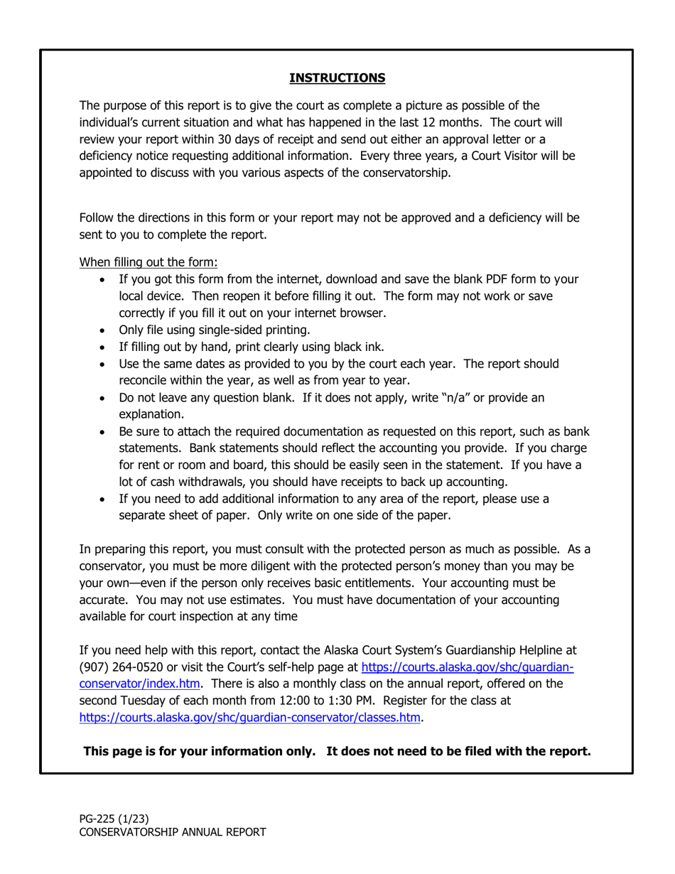 Form PG-225 - Fill Out, Sign Online and Download Fillable PDF, Alaska ...
