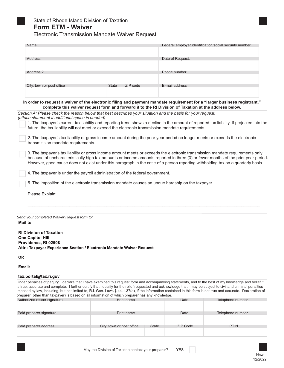 Form ETM - WAIVER - Fill Out, Sign Online and Download Printable PDF ...