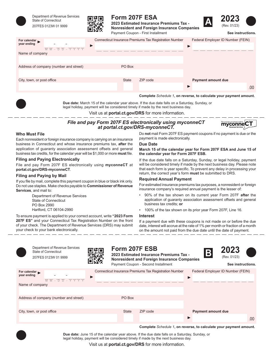 Form 207F ES - 2023 - Fill Out, Sign Online and Download Printable PDF ...
