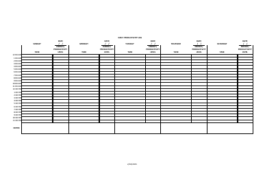 Daily Productivity Log Template Download Printable PDF | Templateroller