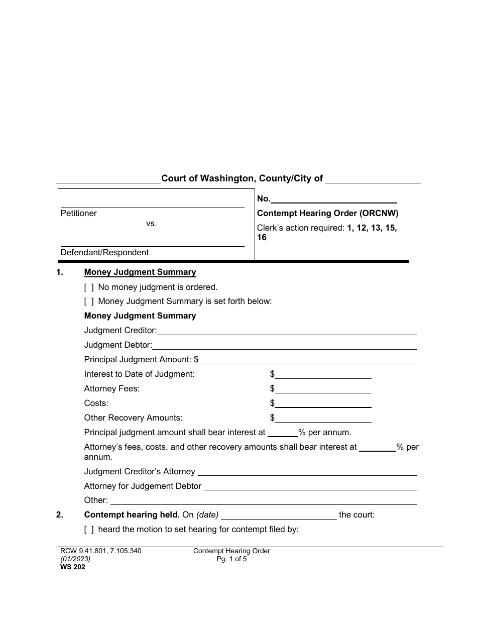 Form WS202 - Fill Out, Sign Online and Download Printable PDF ...