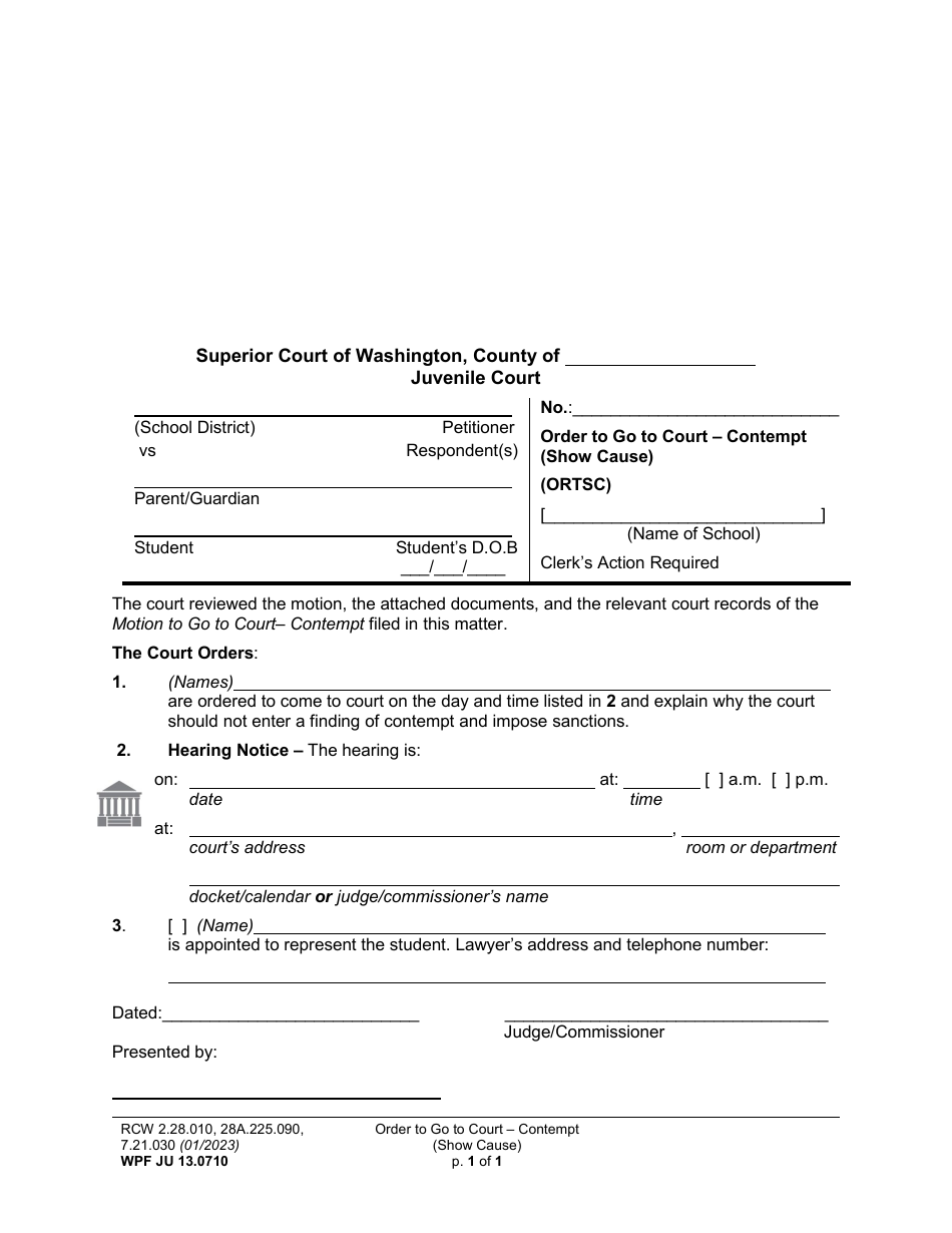 Form WPF JU13.0710 - Fill Out, Sign Online and Download Printable PDF ...