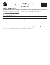 Form EFO - 2022 - Fill Out, Sign Online and Download Printable PDF ...