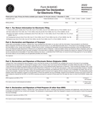 Form M-8453C Download Printable PDF or Fill Online Corporate Tax ...