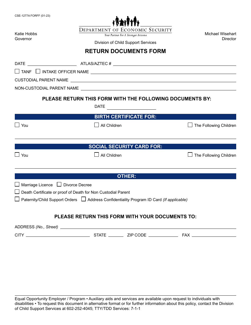 Form CSE-1277A - Fill Out, Sign Online and Download Fillable PDF ...