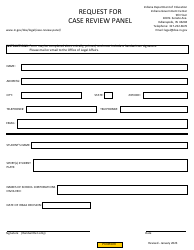 Indiana Request for Case Review Panel Download Printable PDF 2021 ...