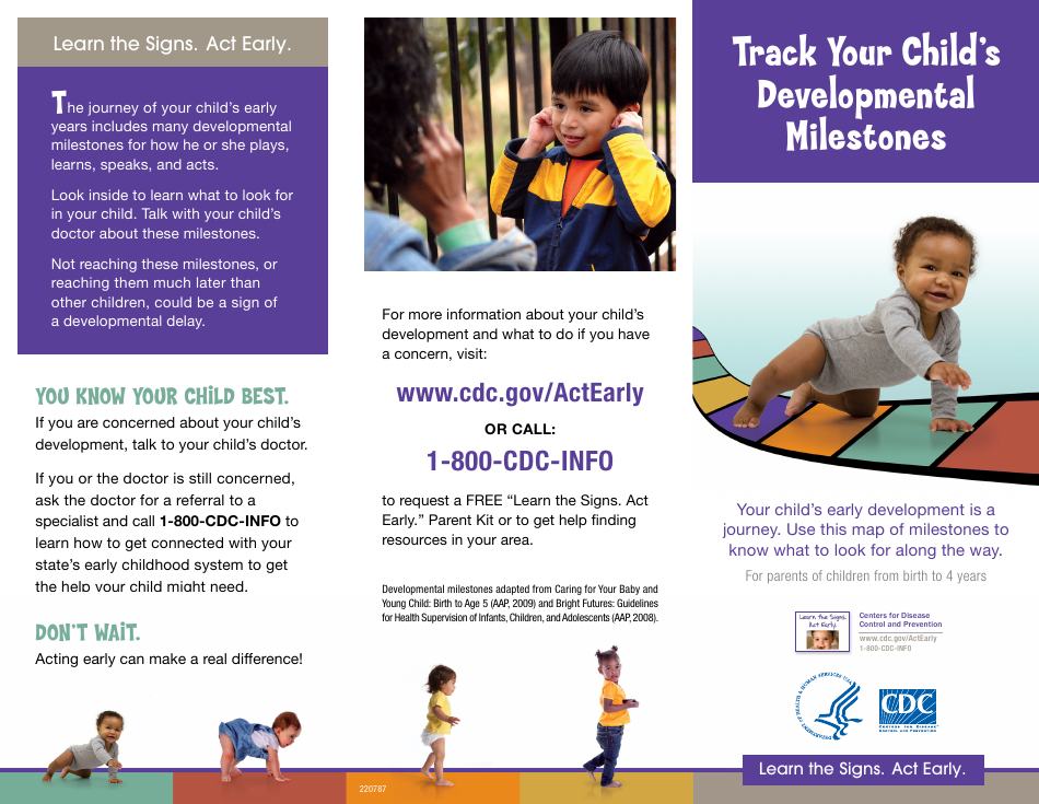 Child's Early Development Chart Download Printable PDF | Templateroller