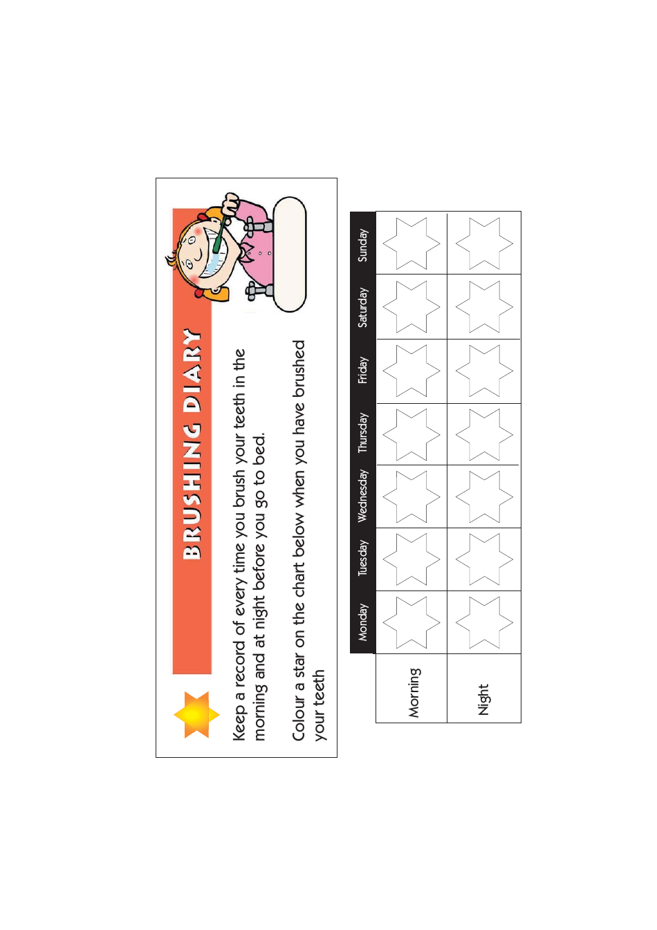 Brushing Diary Download Printable PDF | Templateroller