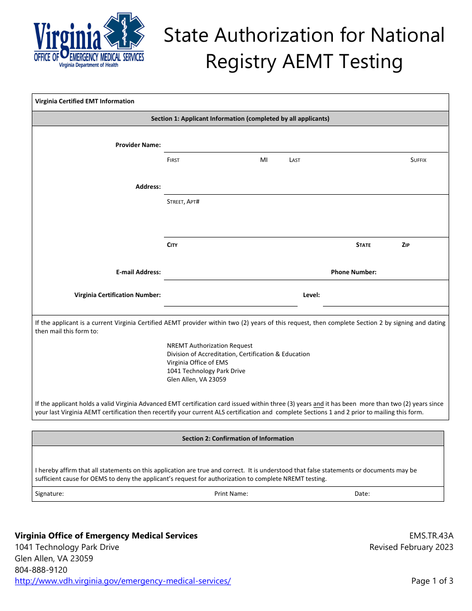 Form EMS.TR.43A - Fill Out, Sign Online and Download Printable PDF ...