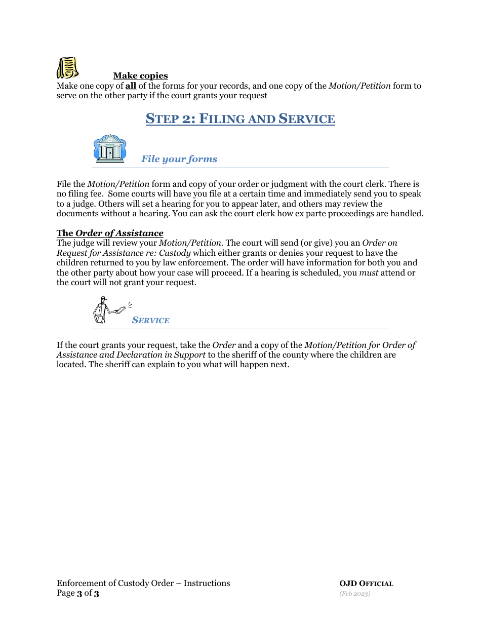 Oregon Motion/Petition for Order of Assistance and Declaration in ...