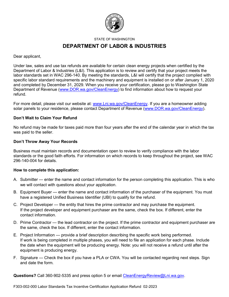 Form F303-002-000 - Fill Out, Sign Online and Download Fillable PDF ...