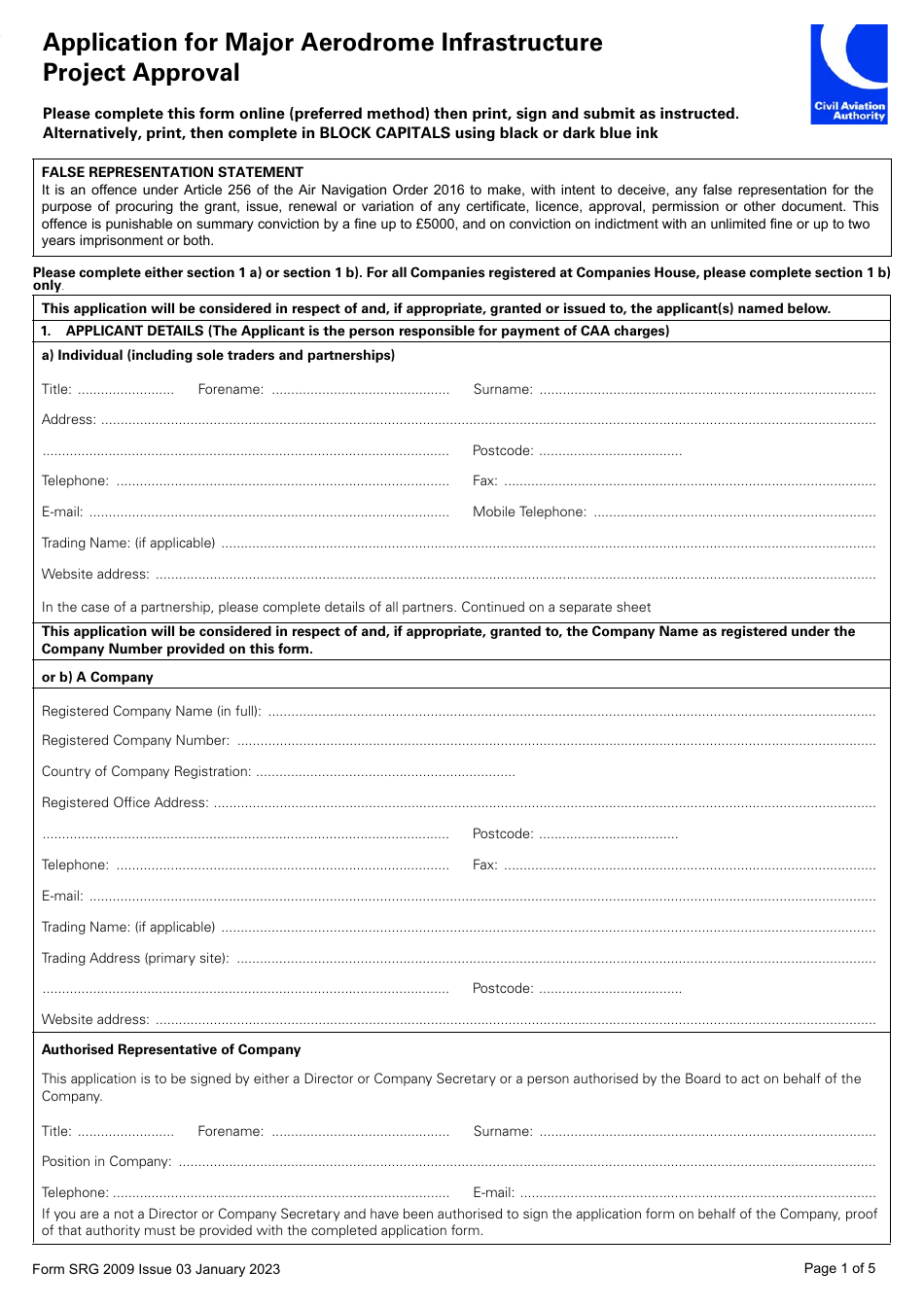 Form SRG2009 - Fill Out, Sign Online and Download Fillable PDF, United ...