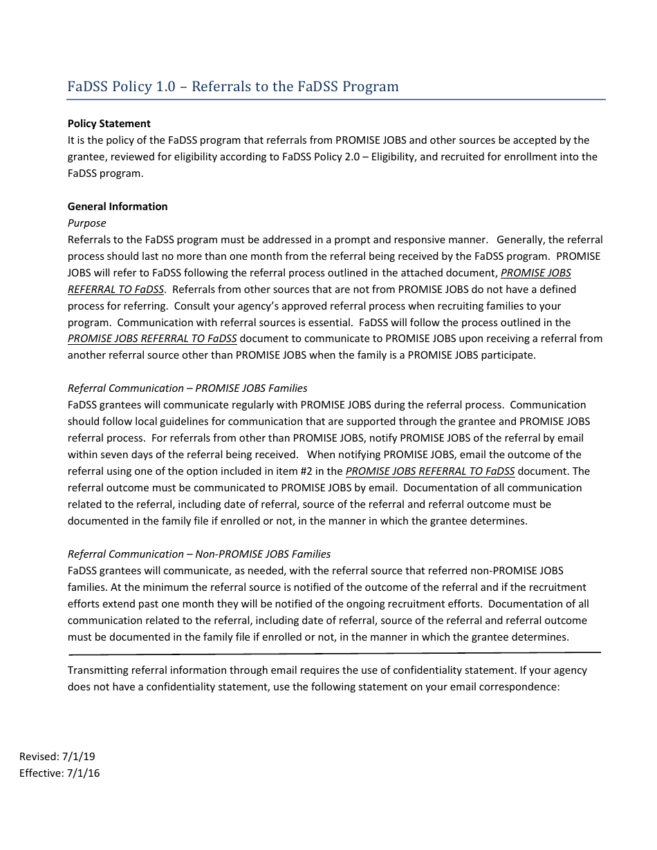 Iowa Promise Jobs Referral to Fadss - Fill Out, Sign Online and Download PDF | Templateroller