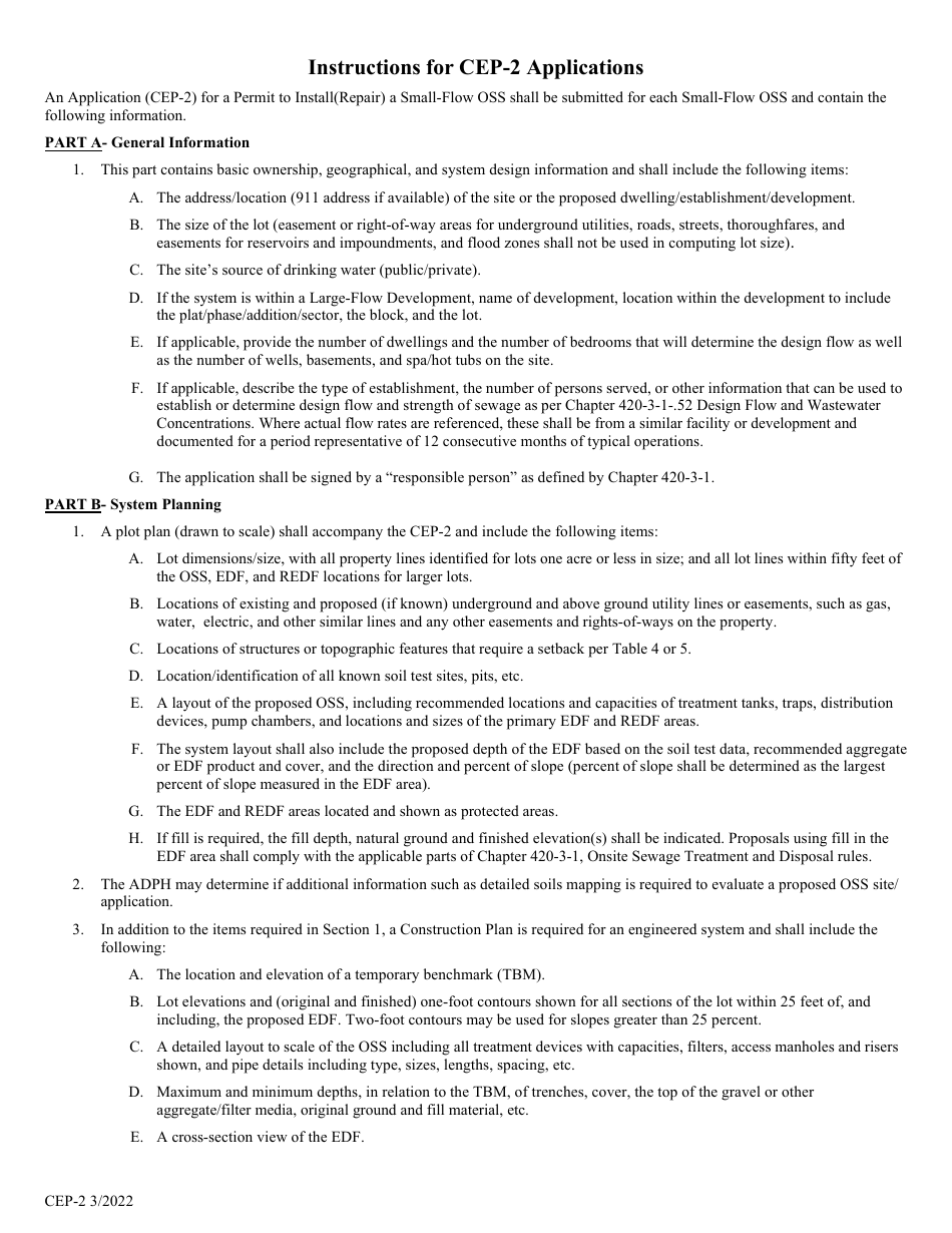 Form CEP-2 - Fill Out, Sign Online and Download Fillable PDF, Alabama ...