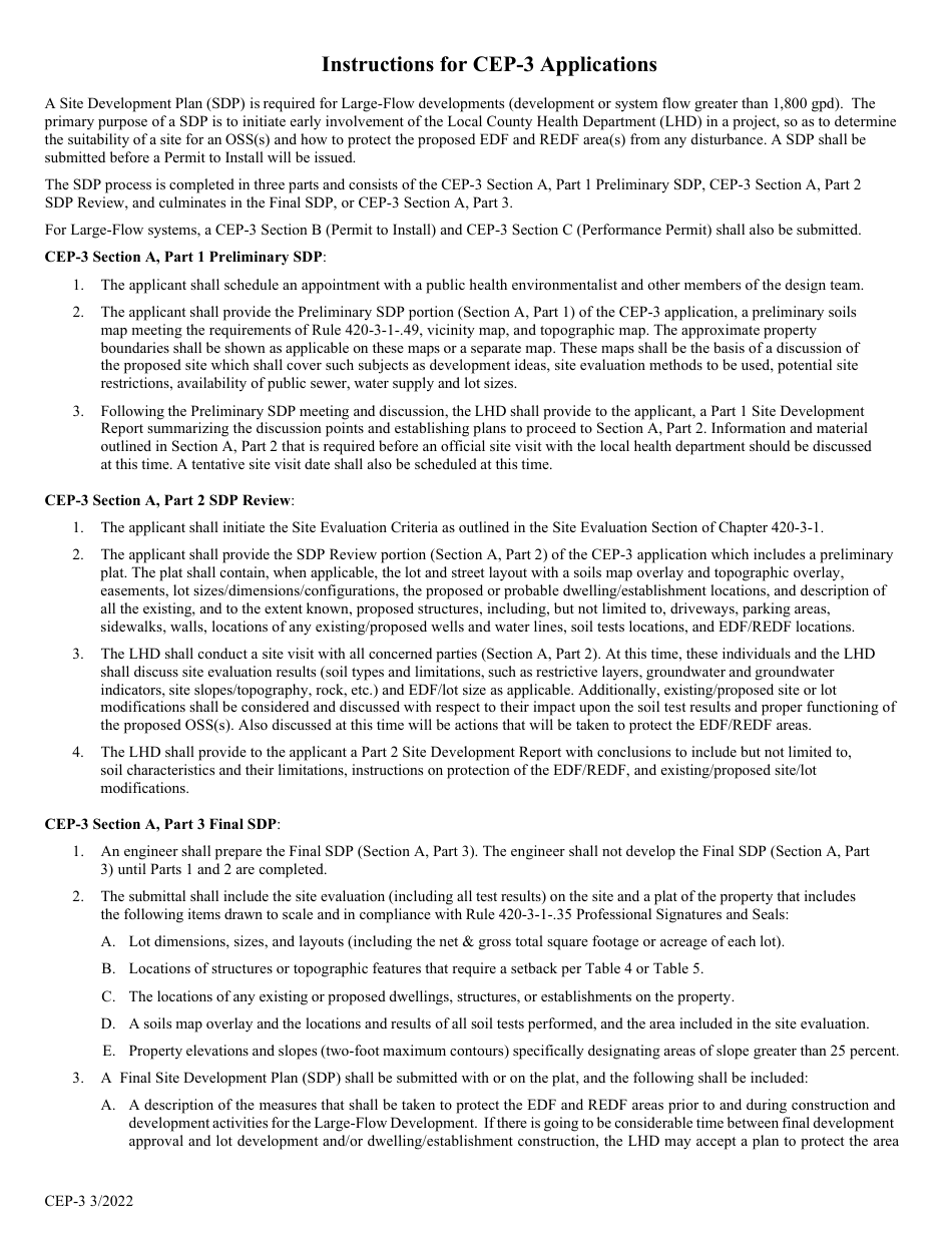 Form CEP-3 Section A - Fill Out, Sign Online and Download Fillable PDF ...