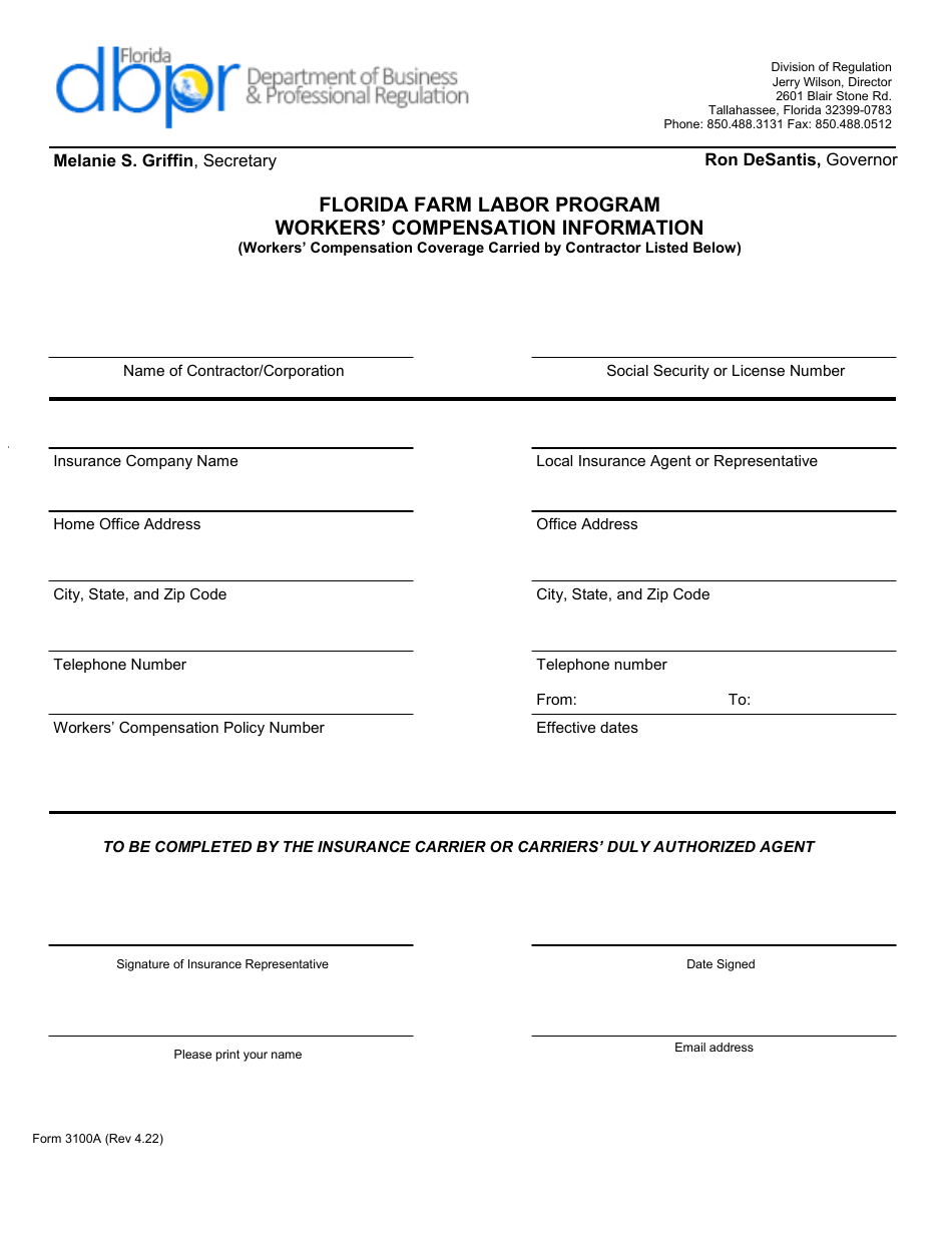 Form 3100A Download Fillable PDF or Fill Online Workers' Compensation ...